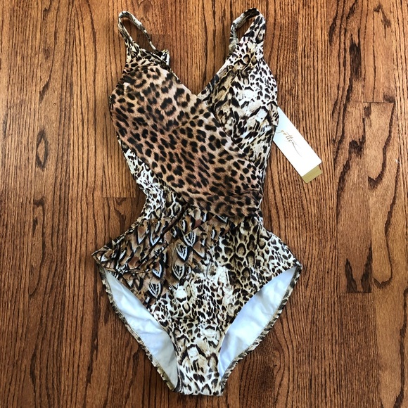 Gottex Swim Nwt Gottex Leopard One Piece Swimsuit Poshmark